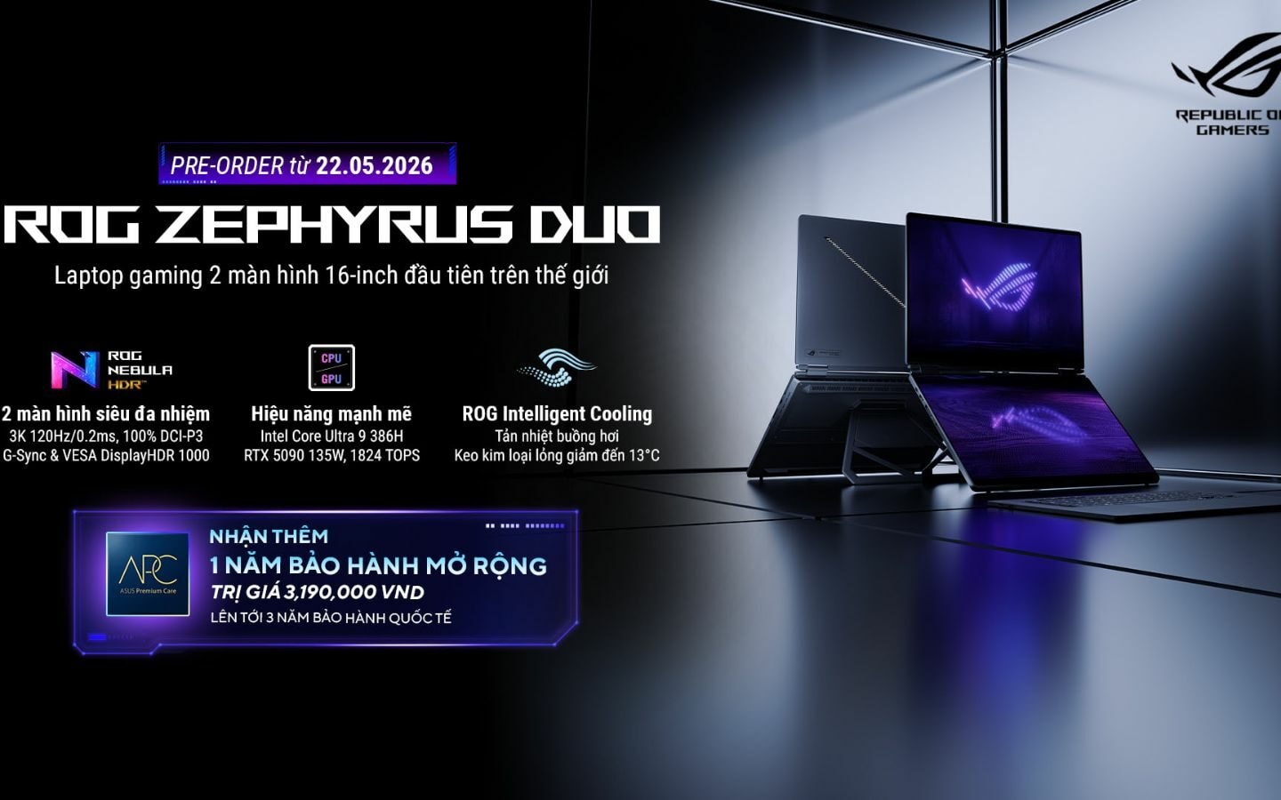ASUS ROG Zephyrus Duo: Siêu phẩm laptop gaming 2 màn hình giá 200 triệu ...