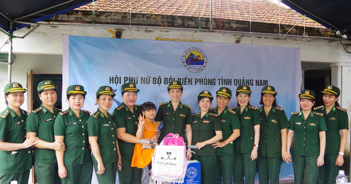 Hội Phụ nữ Bộ đội Biên phòng Quảng Nam nhận đỡ đầu học sinh mồ côi