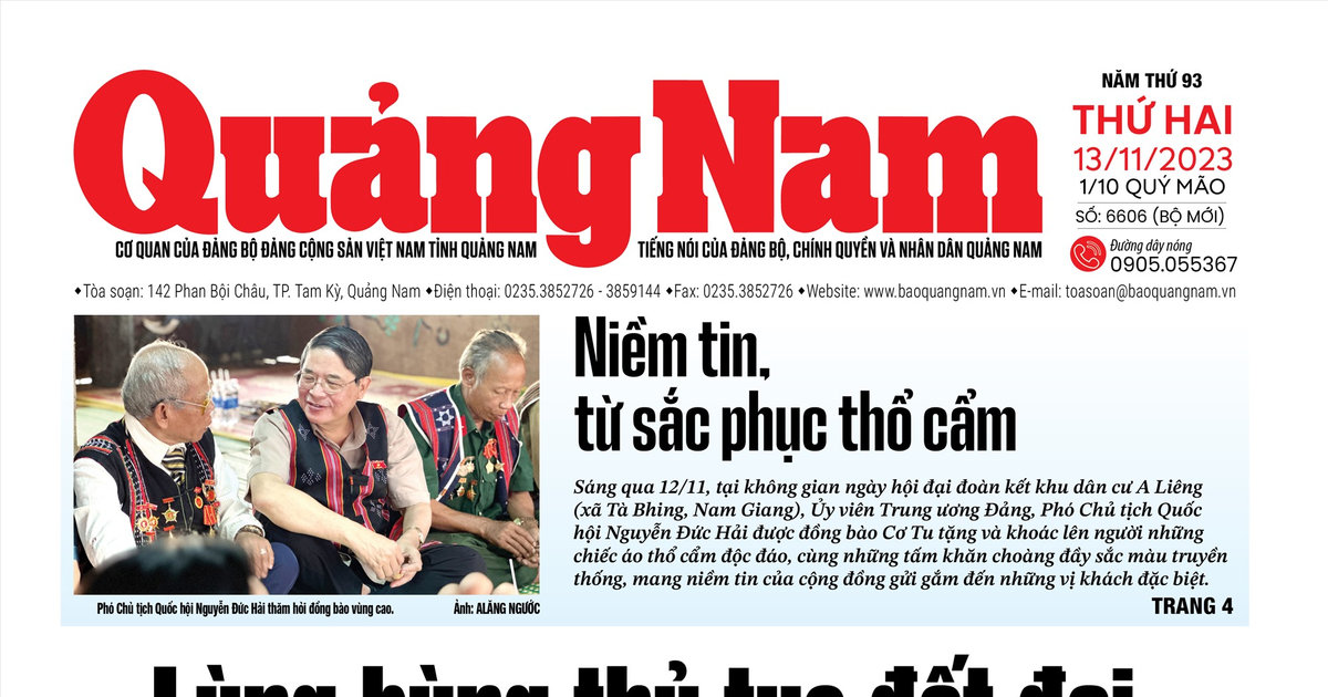 Đón đọc báo giấy số thứ Hai ngày 13/11