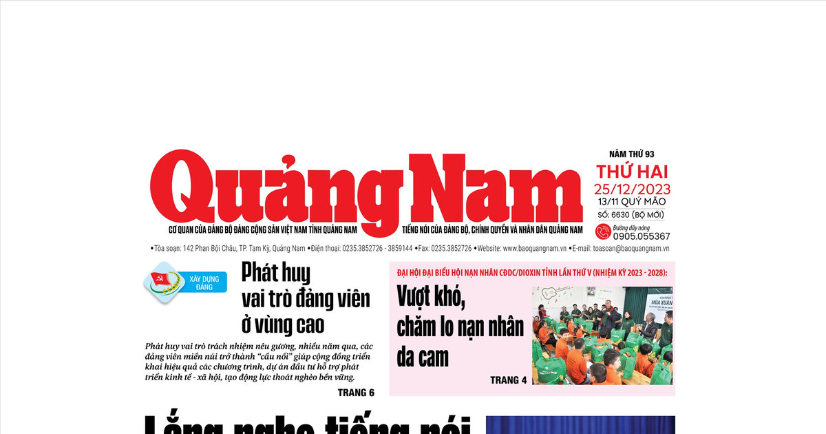 Đón đọc báo giấy số thứ Hai 25/12