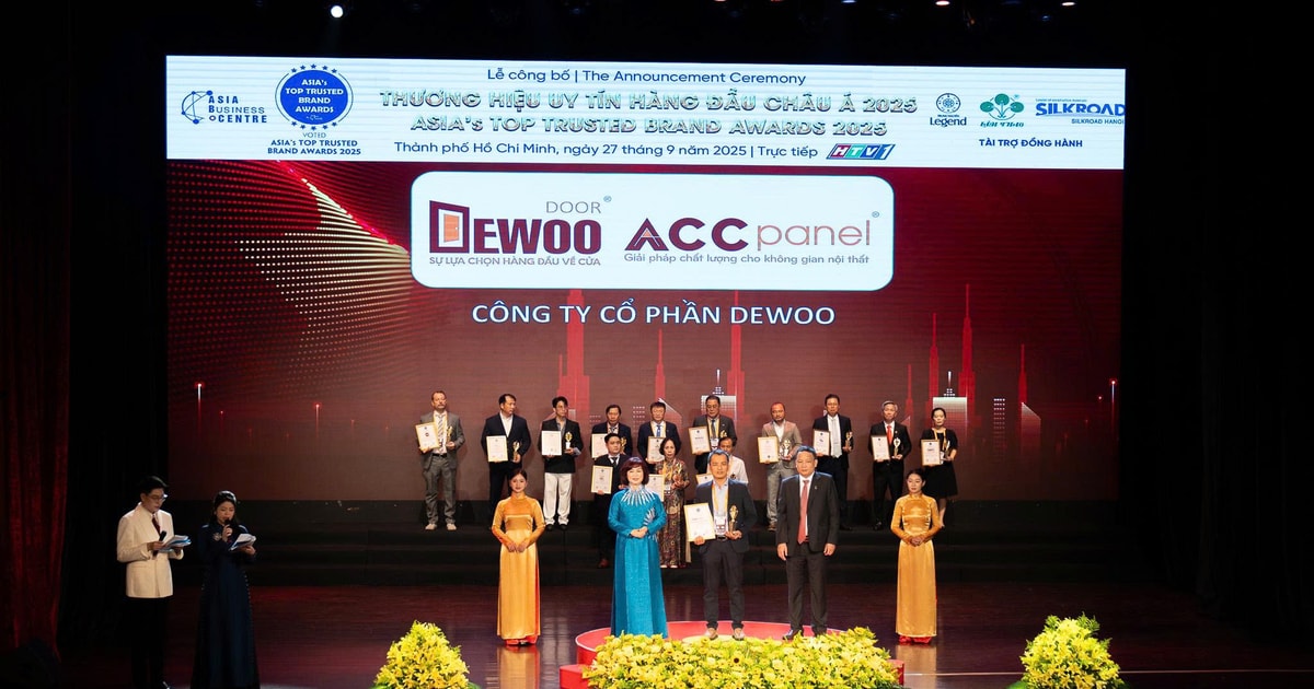 DEWOO Group nhận giải thưởng ‘Top 100 thương hiệu uy tín hàng đầu châu ...